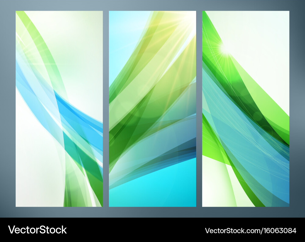 Abstract Green Wave Backgrounds Royalty Free Vector Image