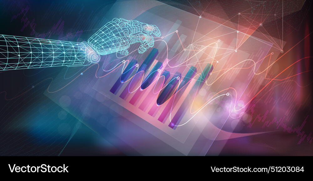 Abstract infographics of new technologies Vector Image