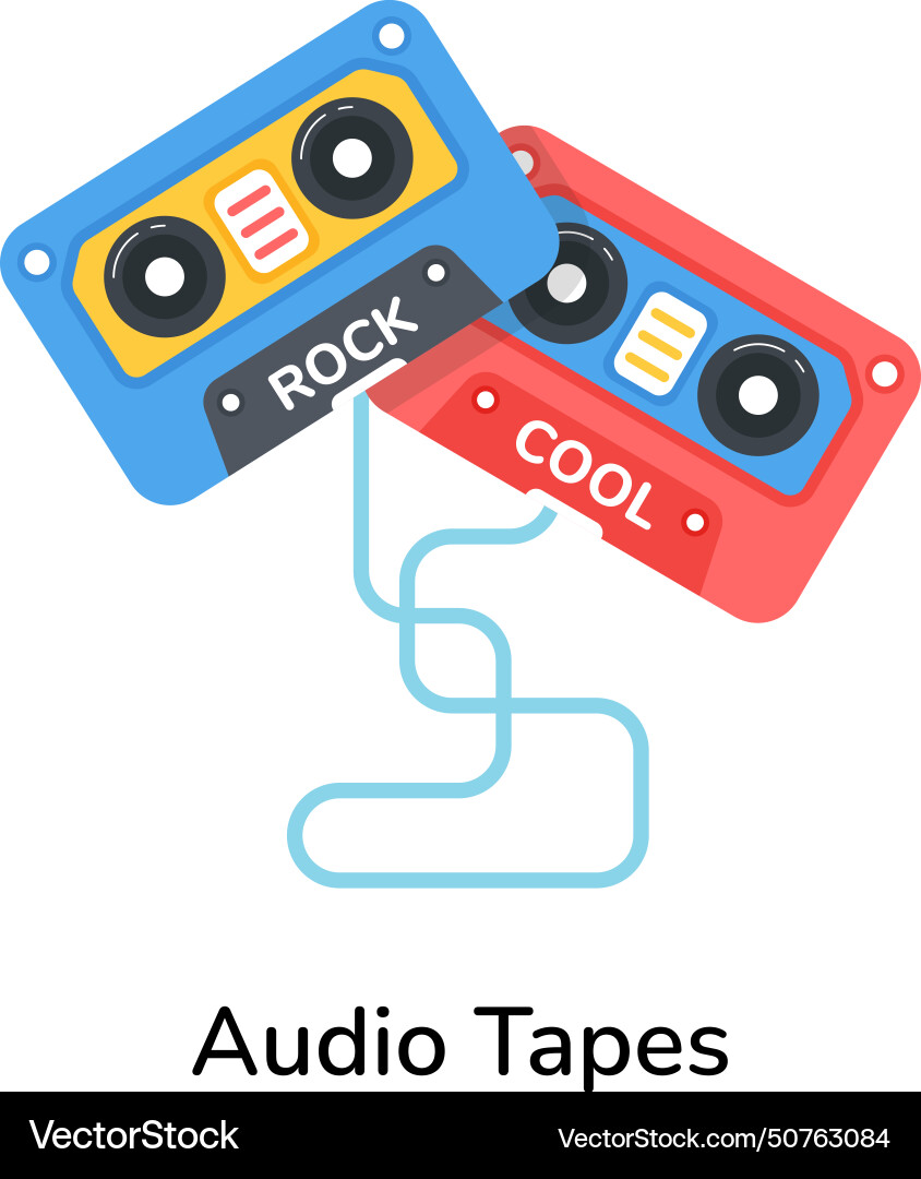 Audio tapes Royalty Free Vector Image - VectorStock