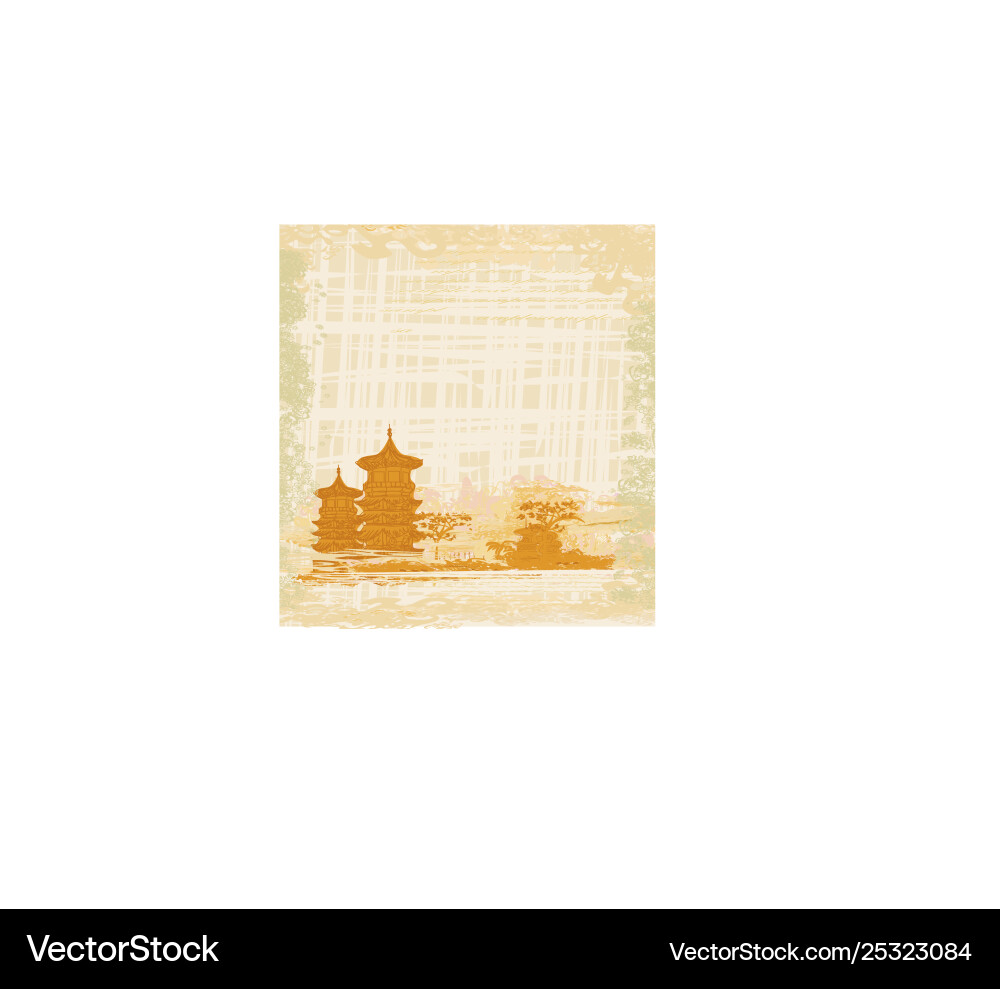 Chinese Temple Paper Royalty Free Vector Image