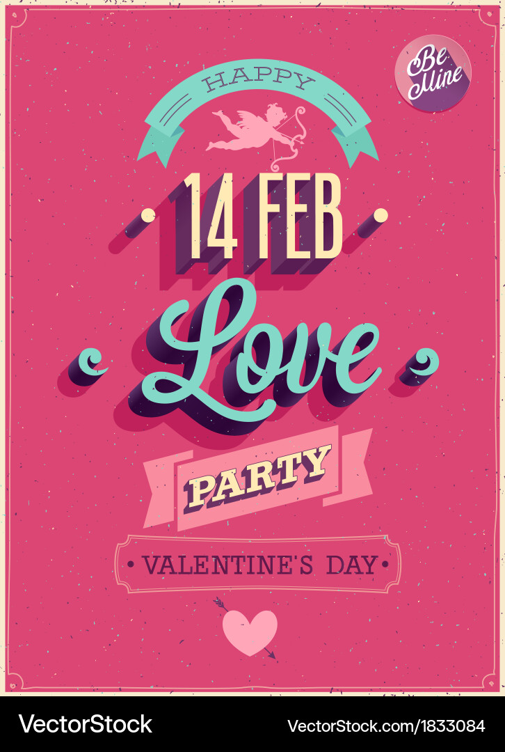 Love party Royalty Free Vector Image - VectorStock