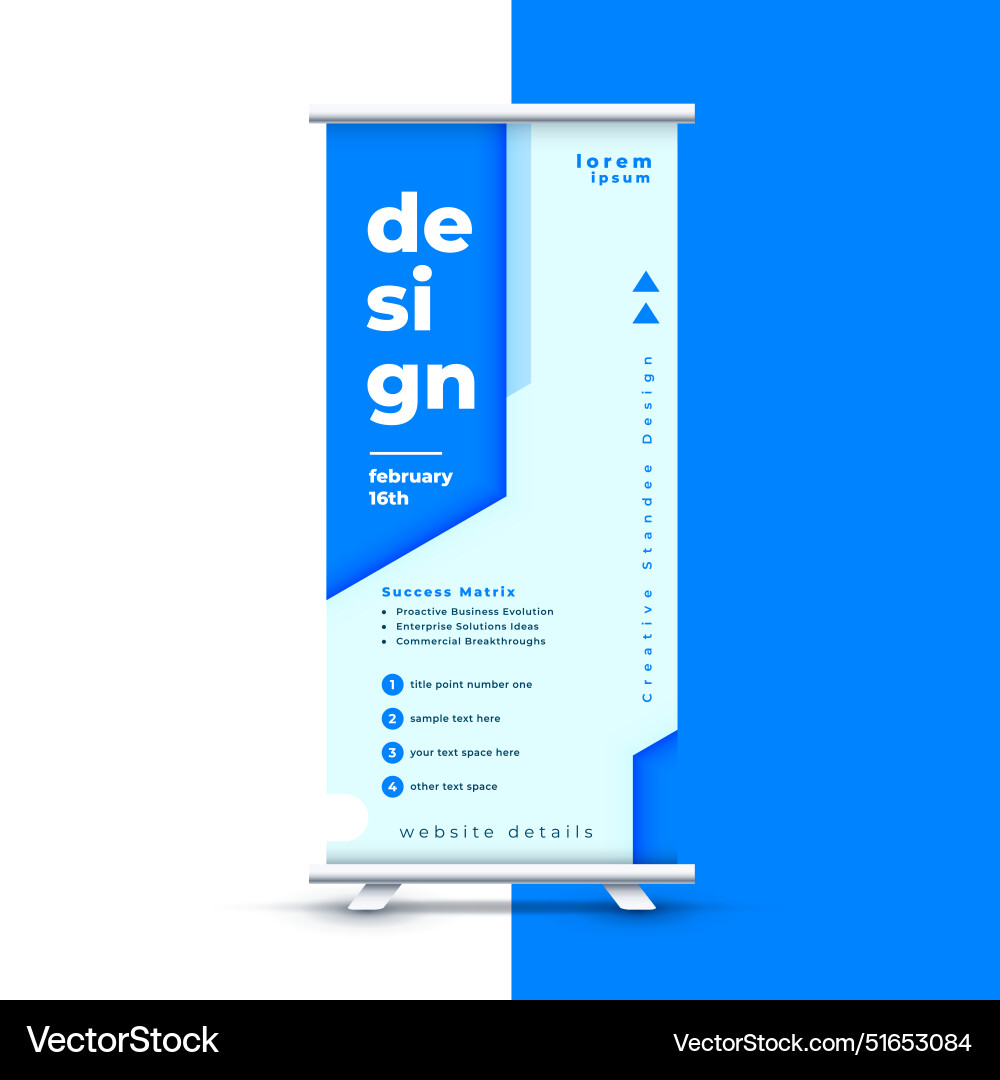 Modern rollup standee display cover layout Vector Image