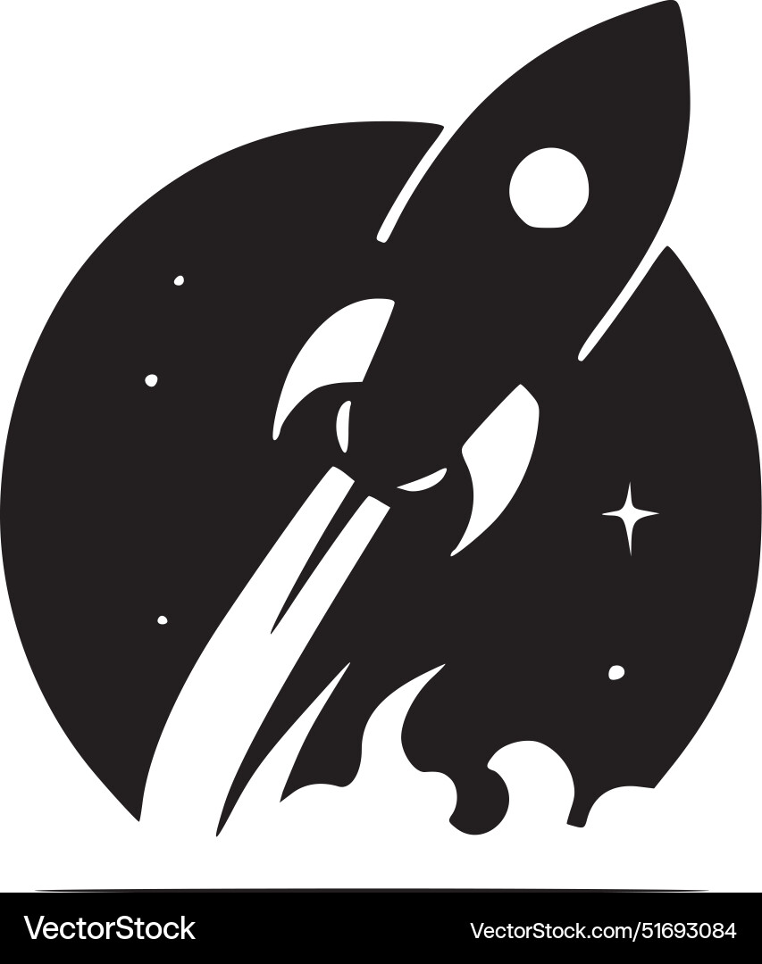 Space - black and white isolated icon Royalty Free Vector