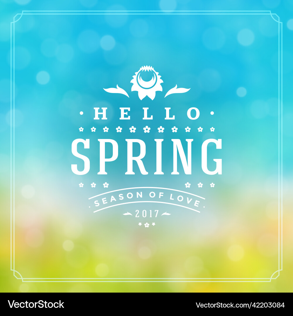 Spring badge typographic design greeting Vector Image