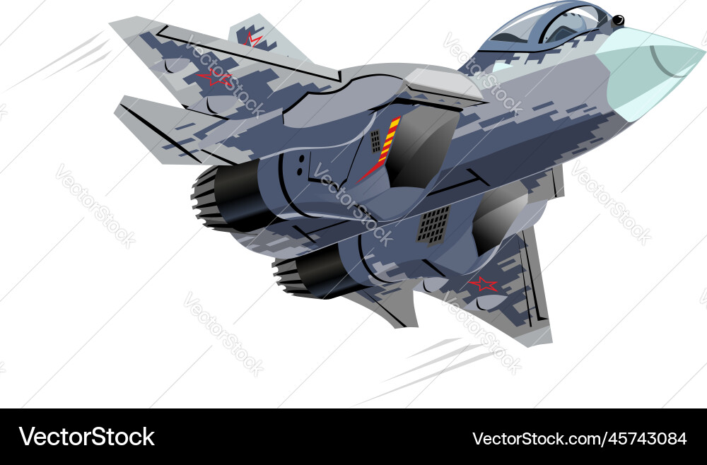 Stealth Jet Fighter Airplane Royalty Free Vector Image