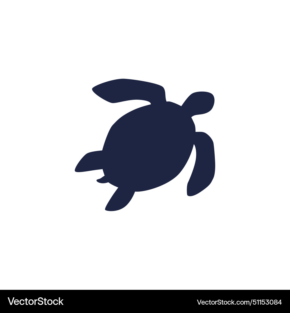 Stylized turtle icon Royalty Free Vector Image