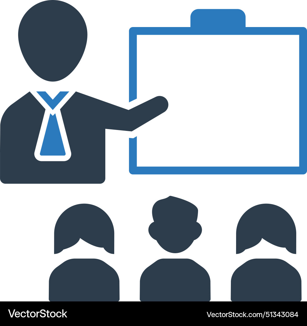Teaching students icon Royalty Free Vector Image