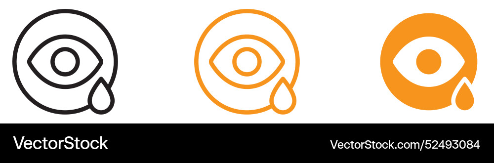 Tearful crying icon expressing emotions Royalty Free Vector