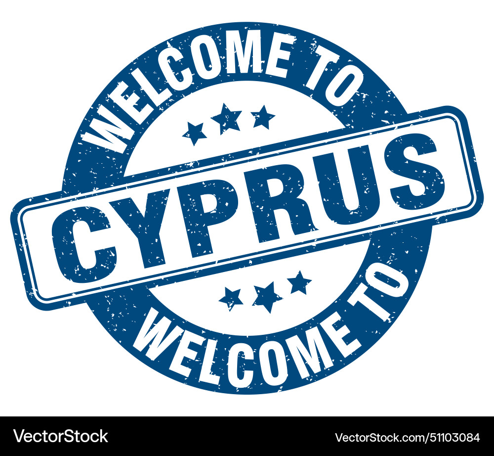 Welcome to cyprus stamp round sign Royalty Free Vector Image