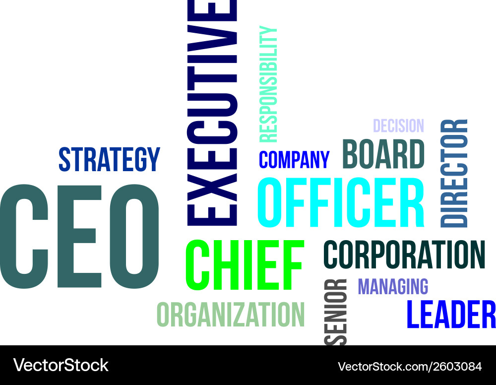 Word cloud ceo Royalty Free Vector Image - VectorStock