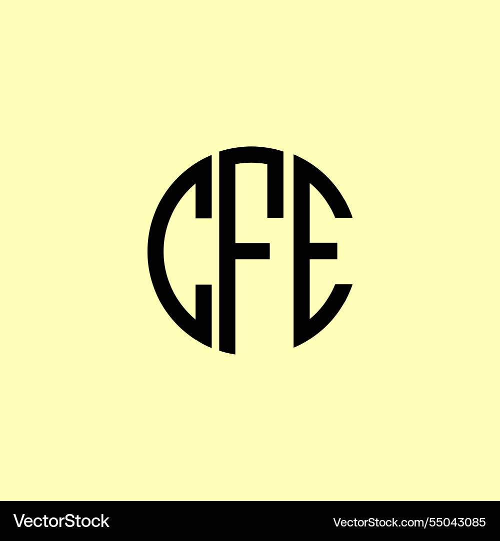 Creative rounded initial letters cfe logo Vector Image