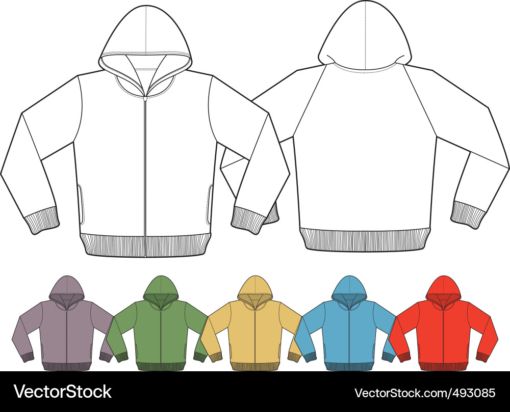 Jacket template Royalty Free Vector Image - VectorStock