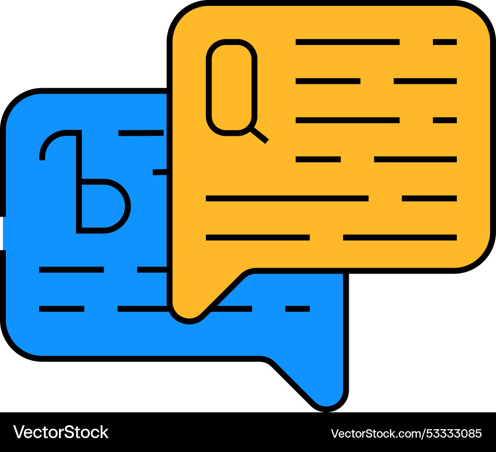 Language speak icon color Royalty Free Vector Image