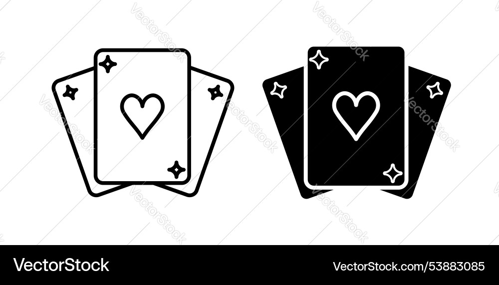Playing cards icon set Royalty Free Vector Image
