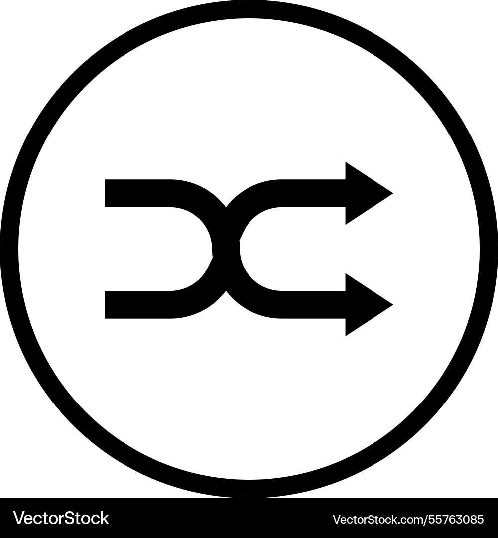 Shuffle icon design Royalty Free Vector Image - VectorStock