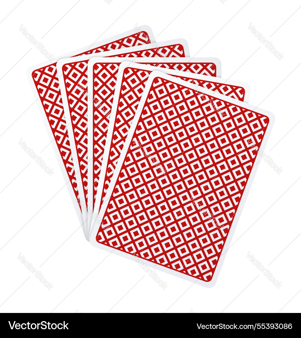 Fan of playing cards backs Royalty Free Vector Image