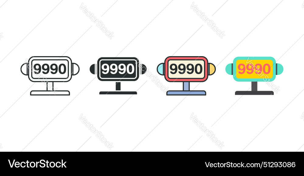 Game score icon symbol isolated on white Vector Image