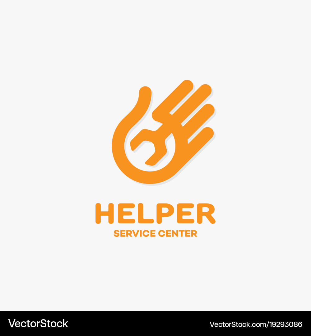 Helper logo Royalty Free Vector Image - VectorStock