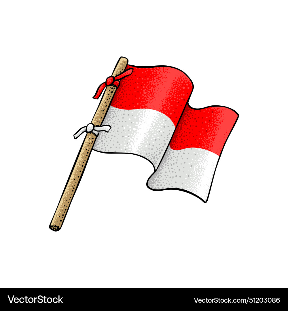 Indonesian flag Royalty Free Vector Image - VectorStock