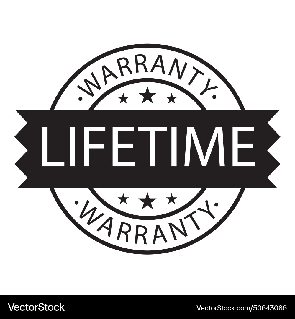 Life time warranty stamp on white background Vector Image
