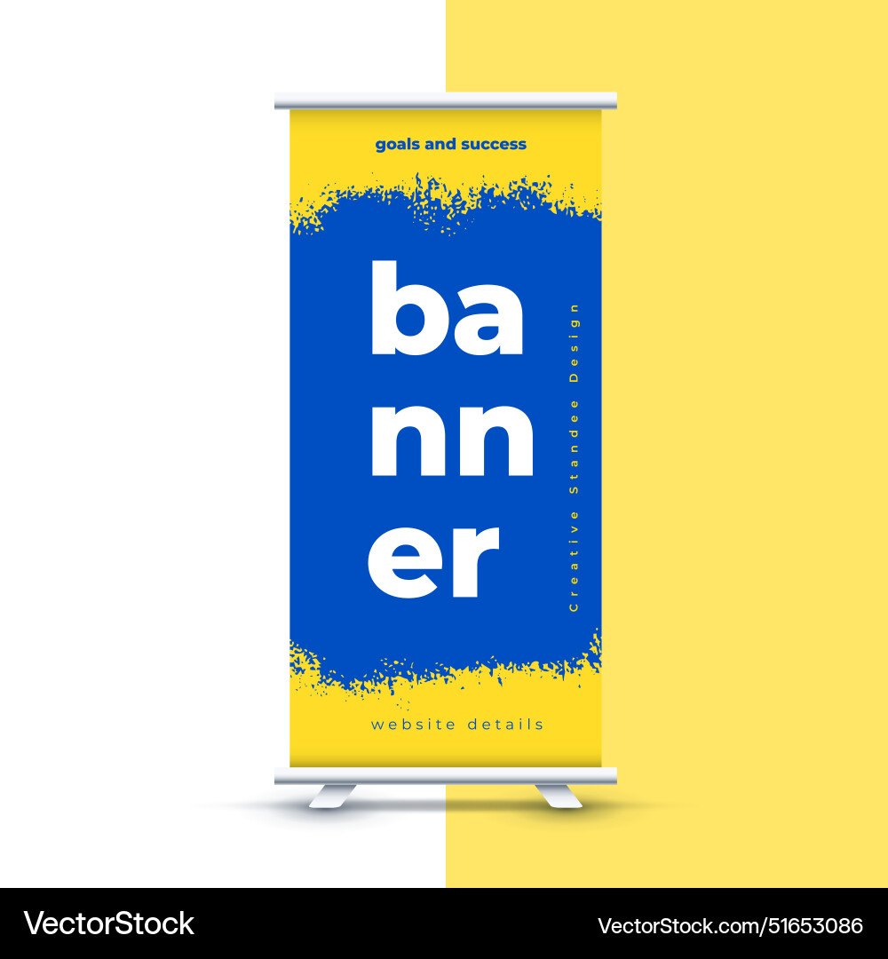 Professional roll up standee cover banner Vector Image