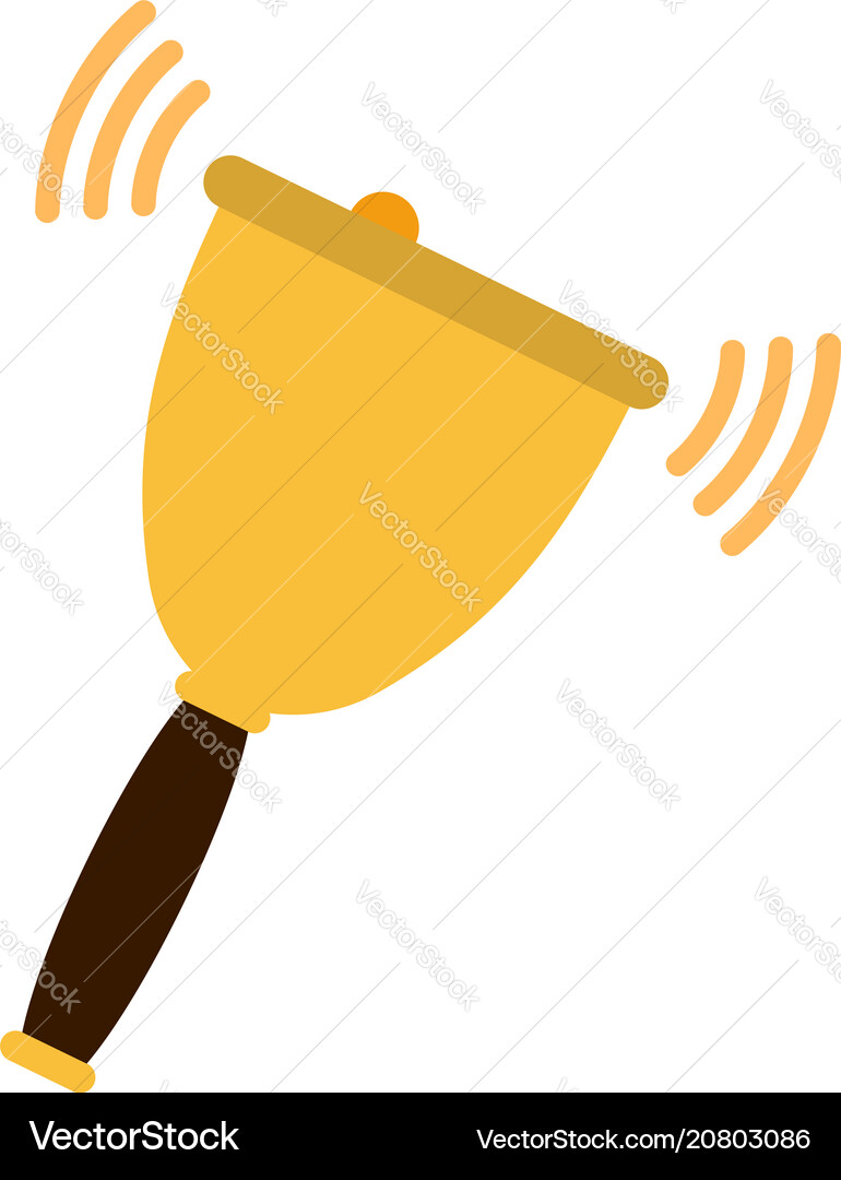 School hand bell icon Royalty Free Vector Image