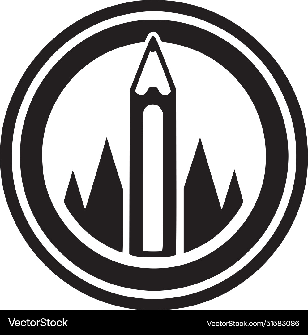 School - minimalist and flat logo Royalty Free Vector Image