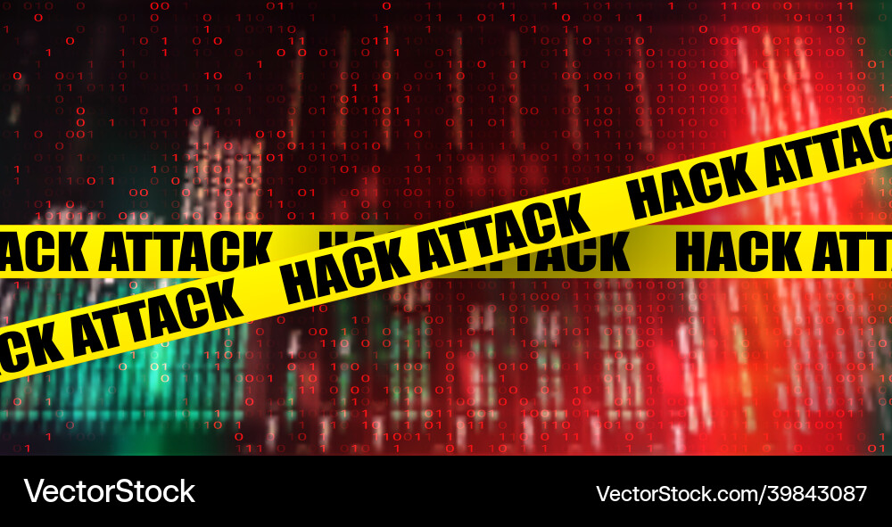 Abstract red cyberspace background with crime Vector Image