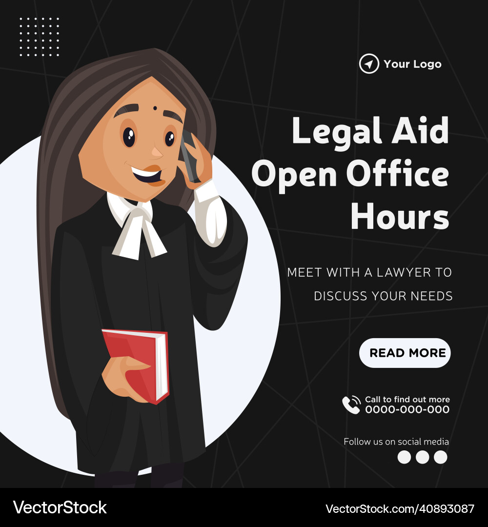 Banner design of judge Royalty Free Vector Image