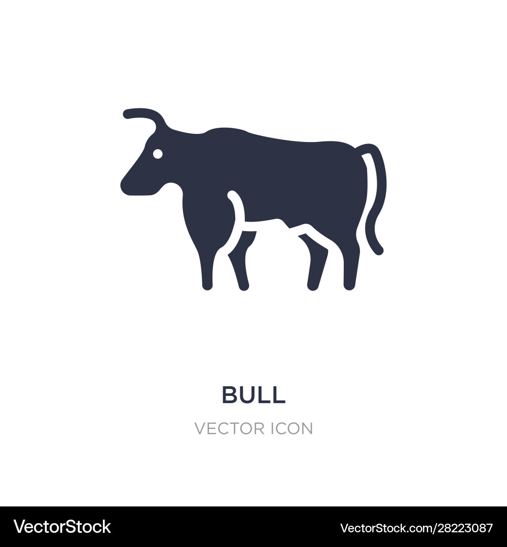 Bull icon on white background simple element from Vector Image