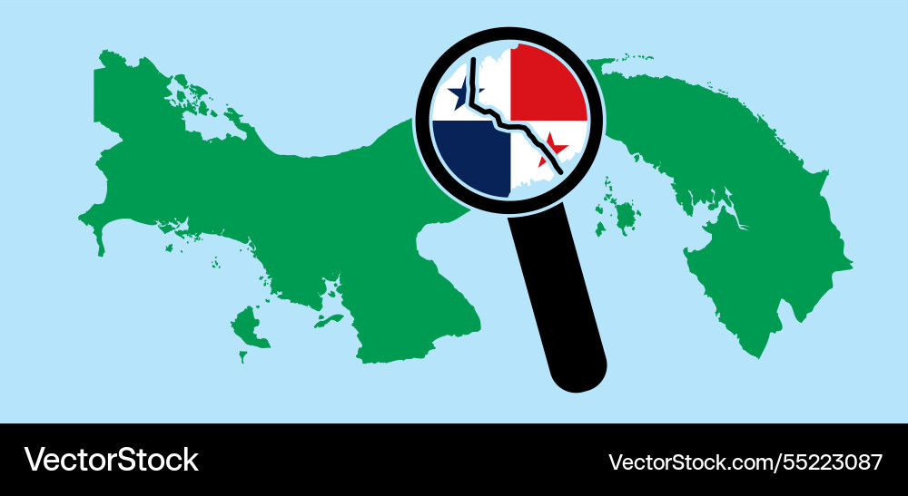 Cartoon panama canal political map Royalty Free Vector Image