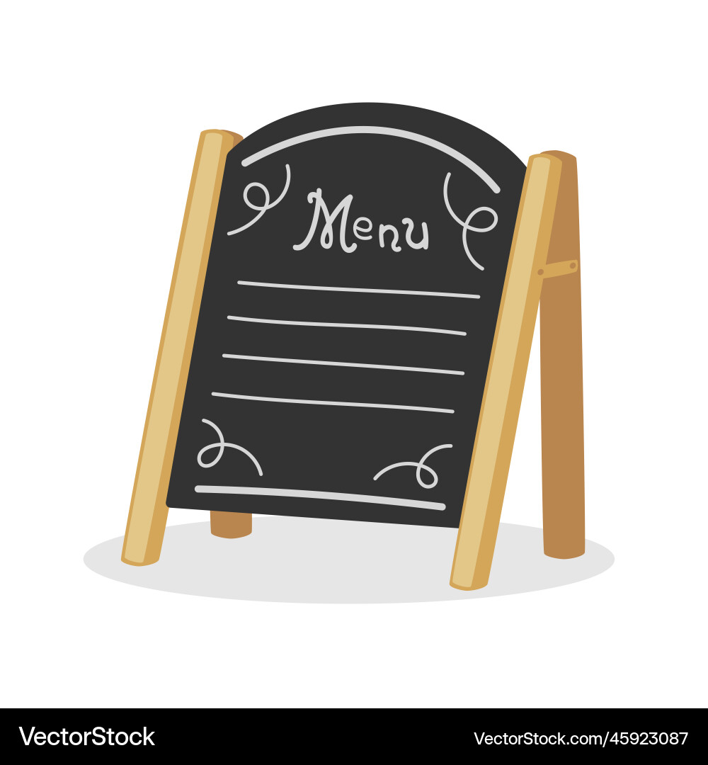 Chalkboard menu cartoon style Royalty Free Vector Image
