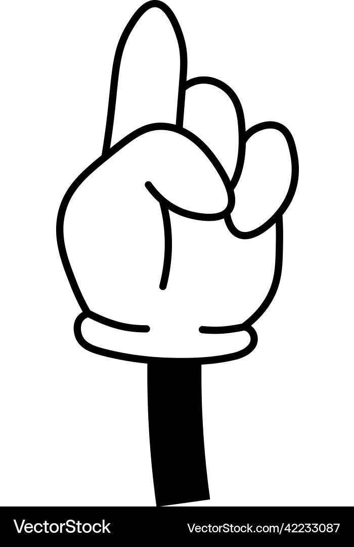 Hand pointing up arm gesture and symbols Vector Image