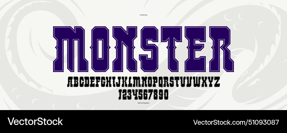Medieval vintage strong gothic font for emblems Vector Image