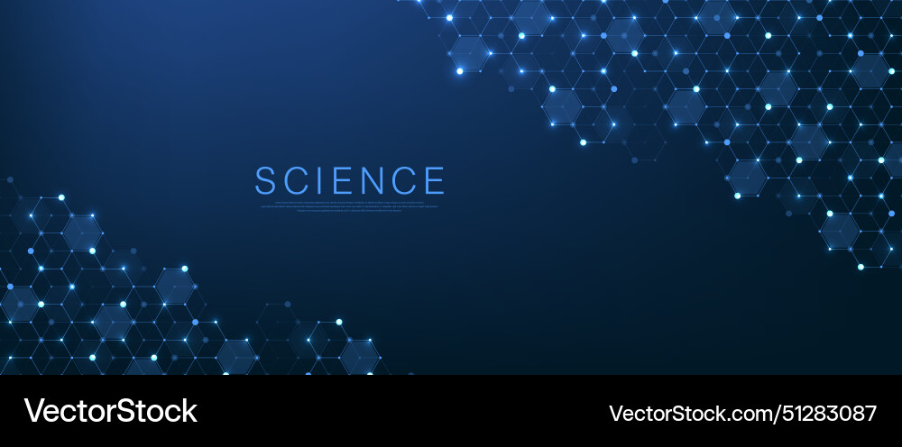 Molecular abstract structure and genetic Vector Image