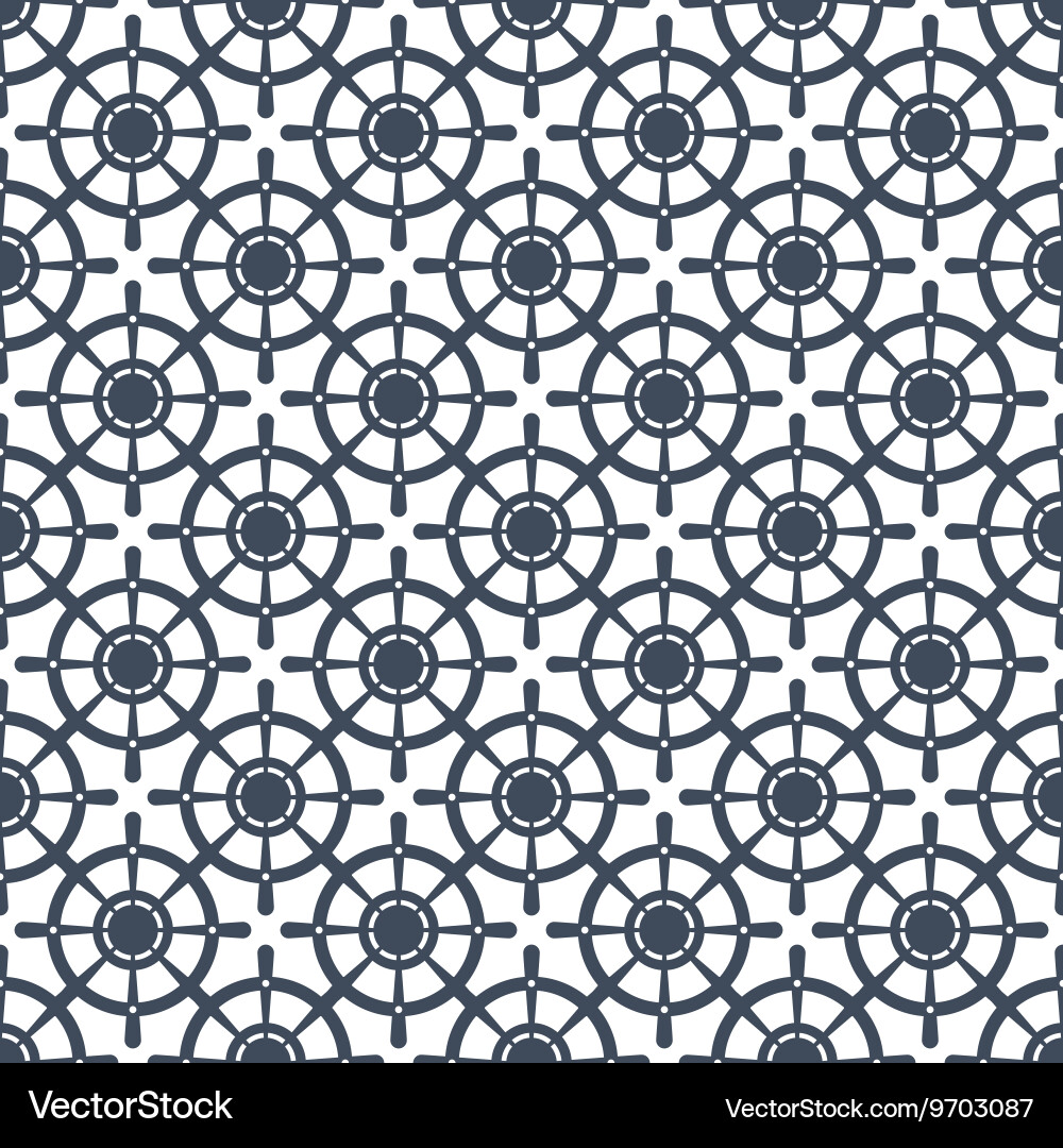 Navy Wheel Seamless Pattern Royalty Free Vector Image