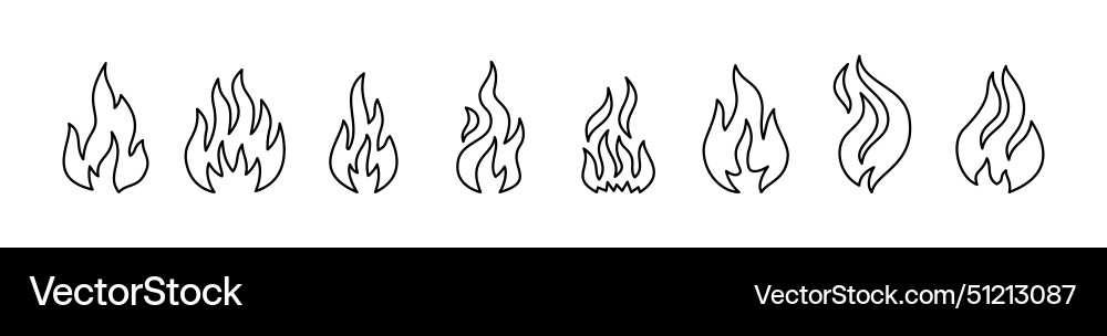 Continuous Line Fire Vector Images (over 1,900)