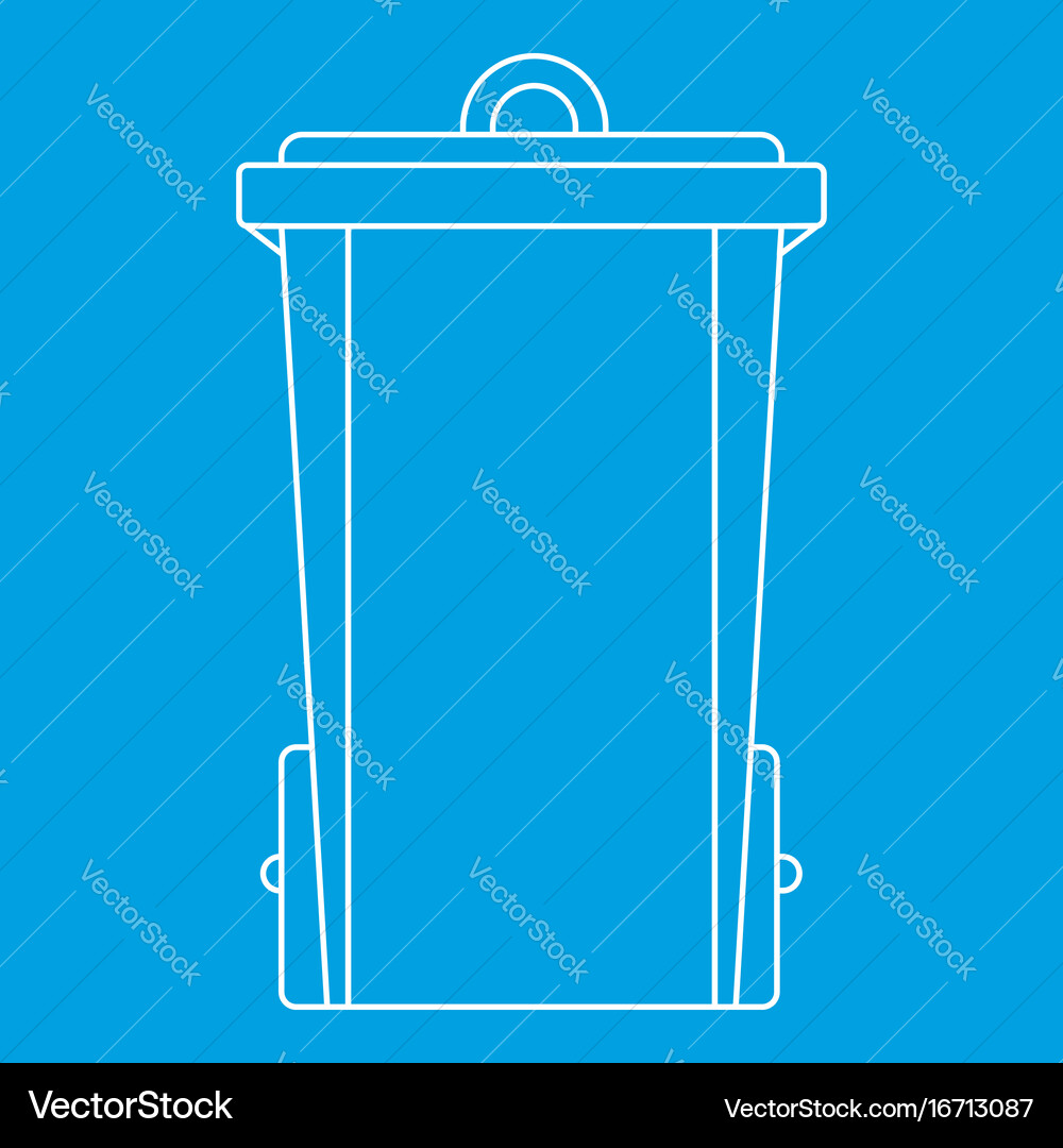 Tash bin icon outline style Royalty Free Vector Image