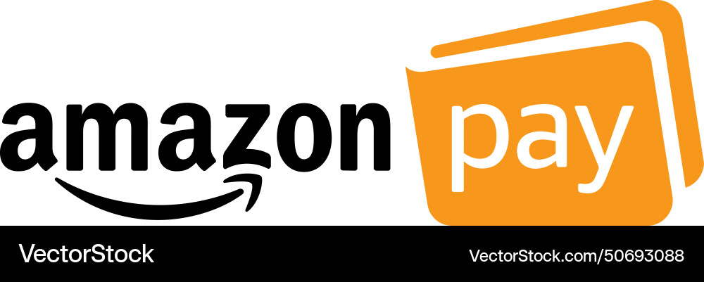 Amazon pay logo digital payment Royalty Free Vector Image