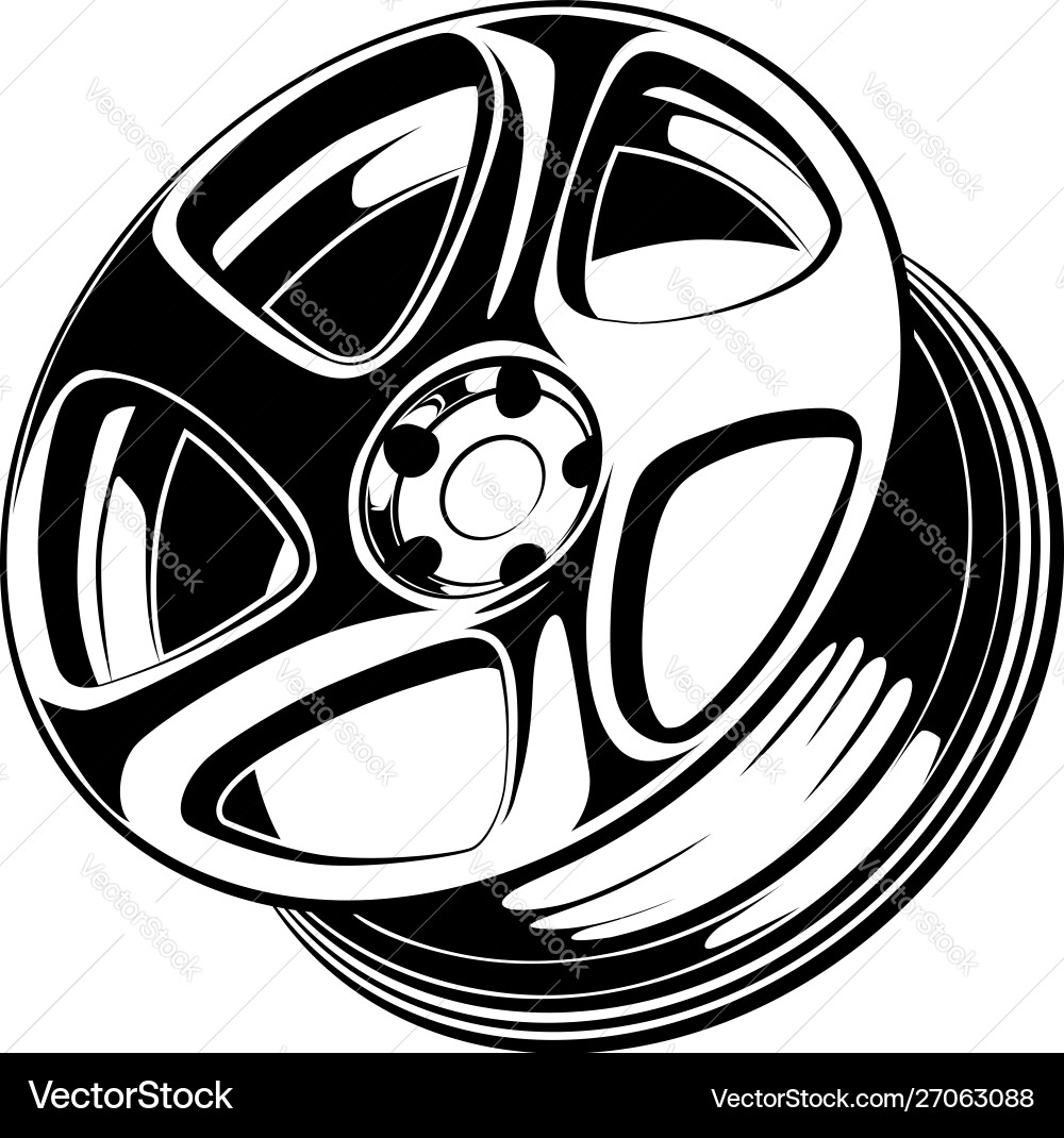 Car wheel rim Royalty Free Vector Image - VectorStock