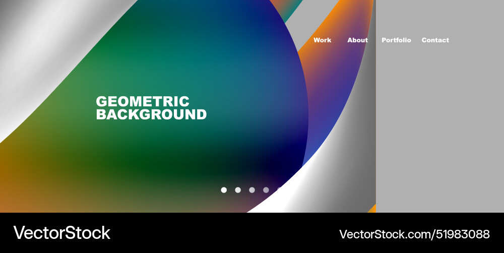 Dynamic flowing shapes concept design composition Vector Image