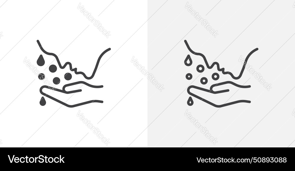 Face washing icon set woman dace Royalty Free Vector Image