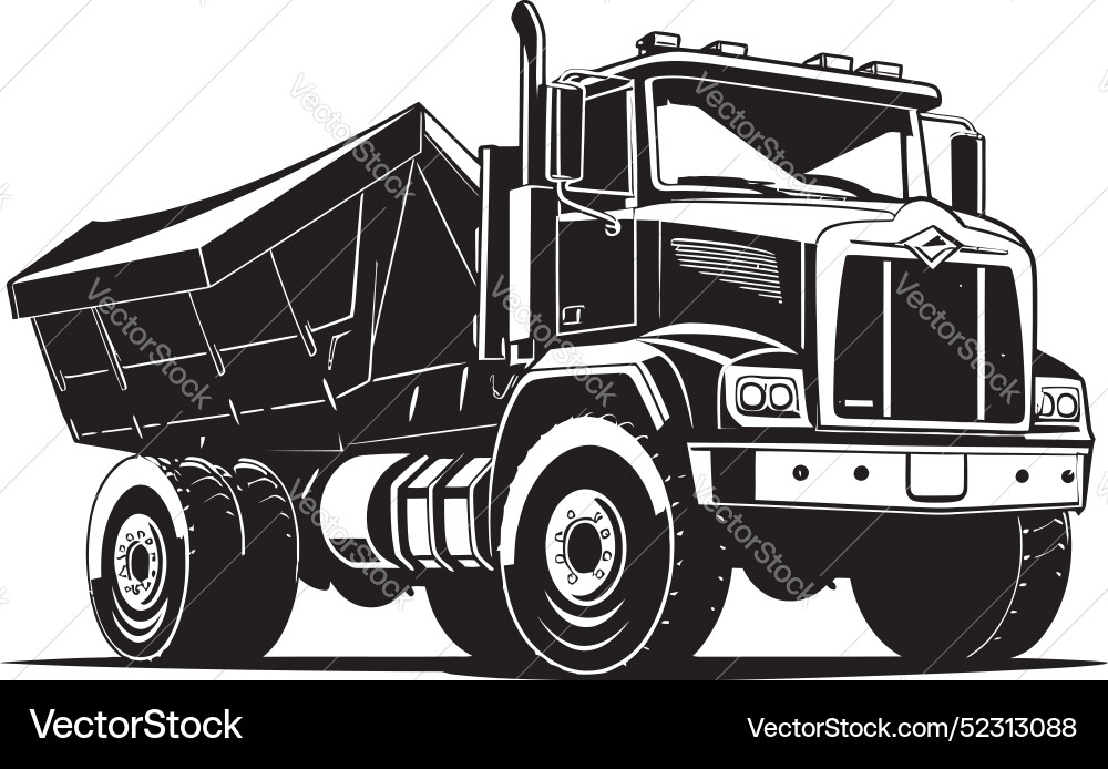 Mastery industrial dumper black logo design dump Vector Image