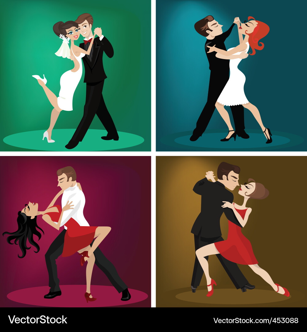 Romantic Couple Dancing Royalty Free Vector Image