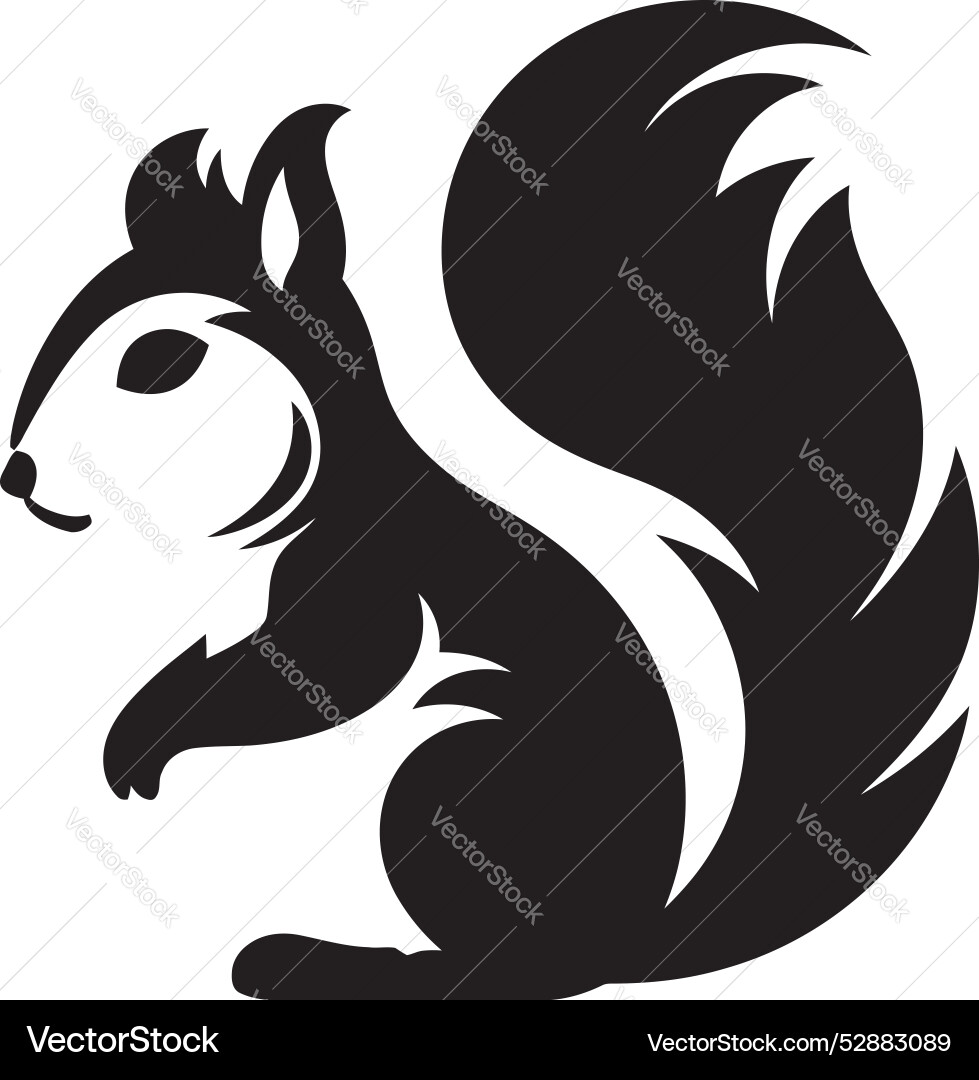 Black squirrel iconography squirrel artwork design