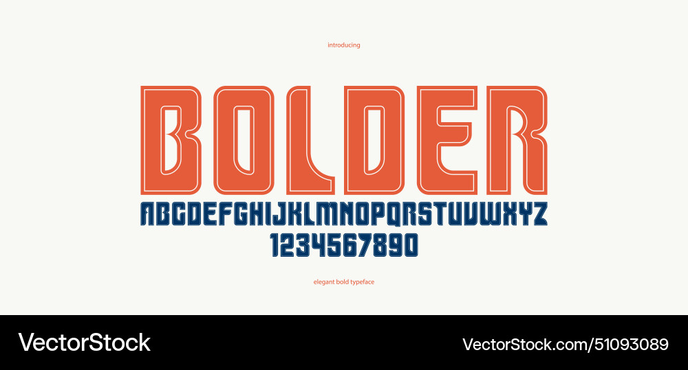 Bold simple sans serif display font for logos Vector Image