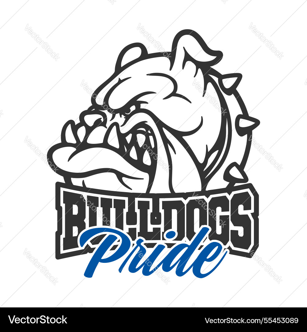 Bulldog clip art design mascot Royalty Free Vector Image