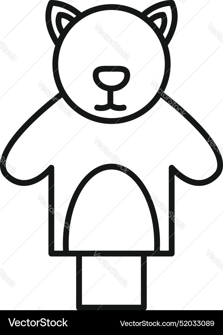 Finger puppet cat toy entertaining children Vector Image