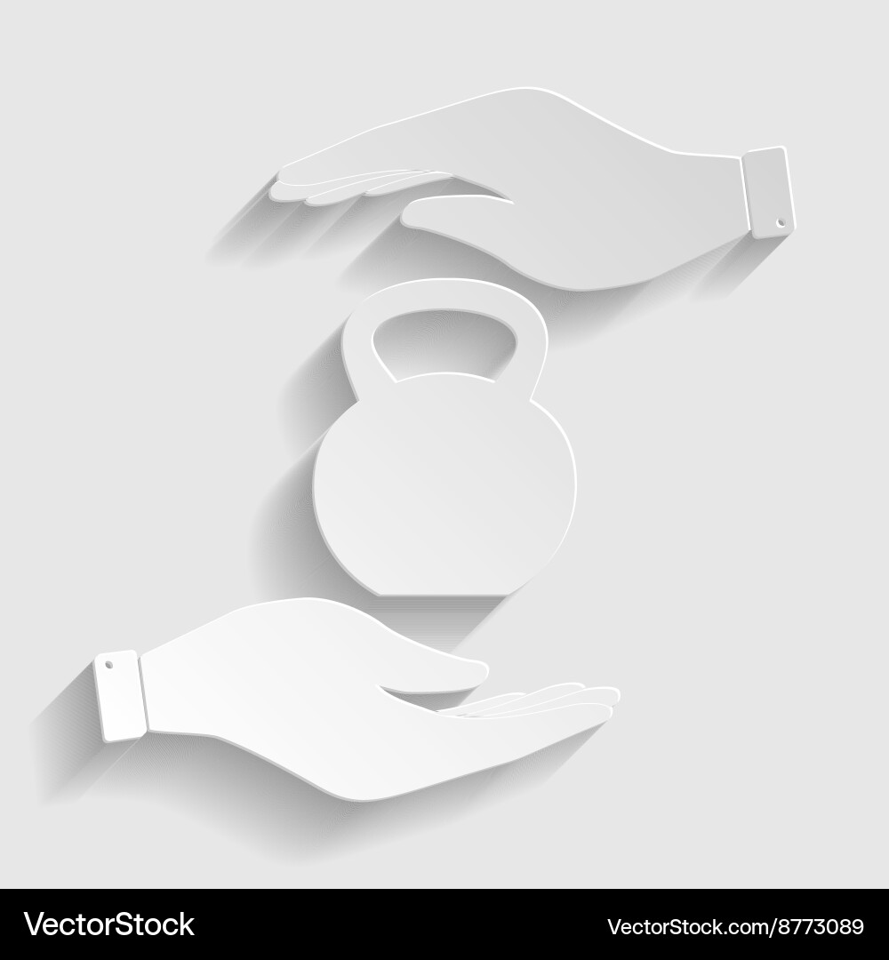 Fitness dumbbell sign Royalty Free Vector Image