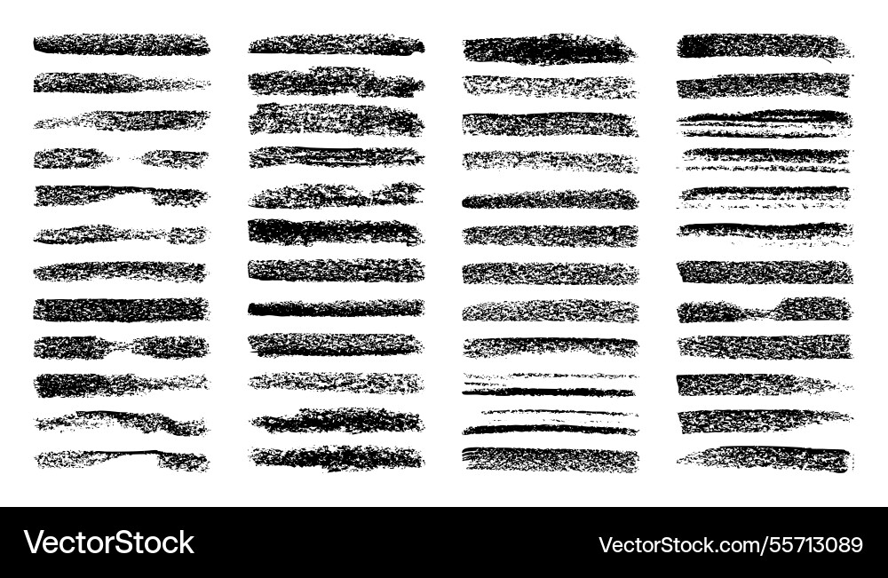 Grunge brush strokes lines ink smudges hand Vector Image